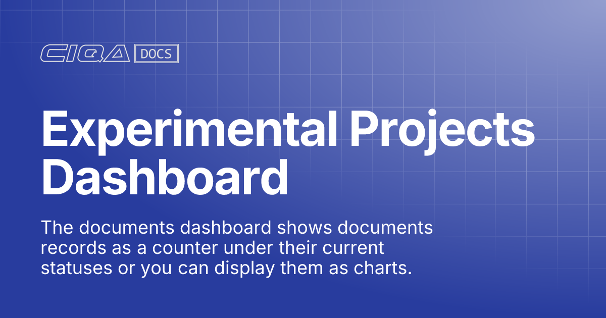 Experimental Projects Dashboard | Help Center