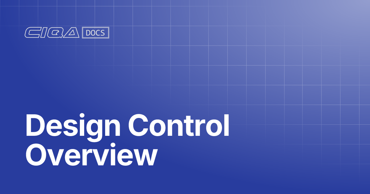 Design Control Overview | Help Center
