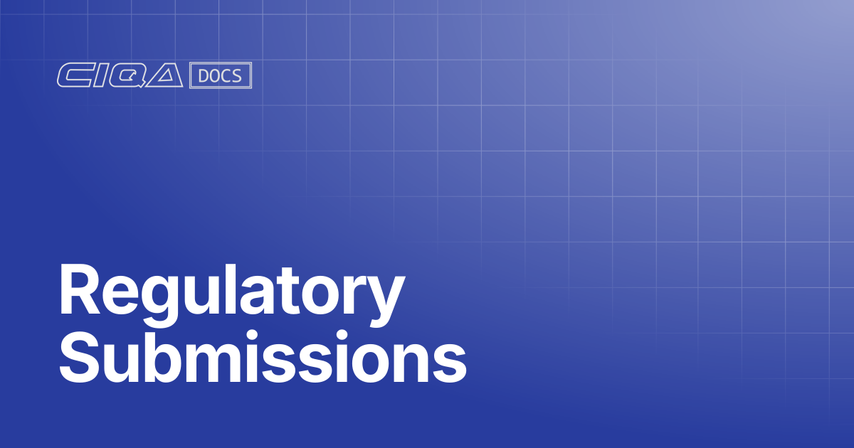 Regulatory Submissions | Help Center
