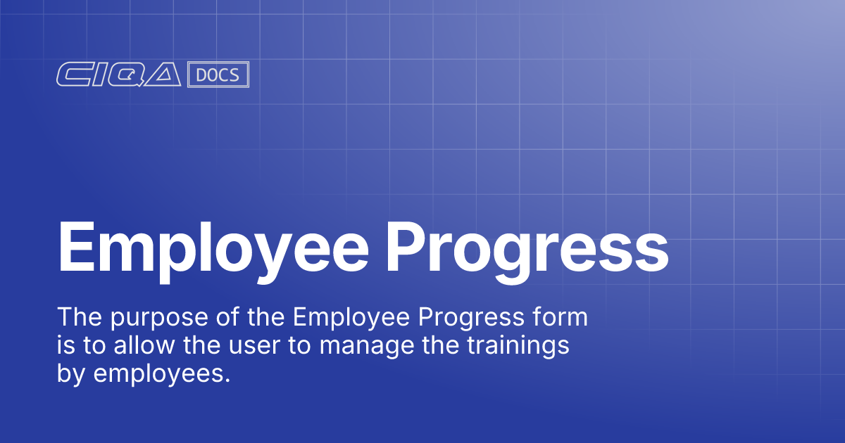 Employee Progress | Help Center