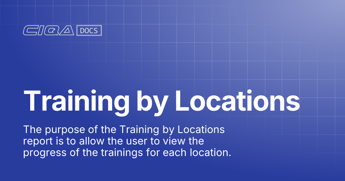 Training by Locations | Help Center