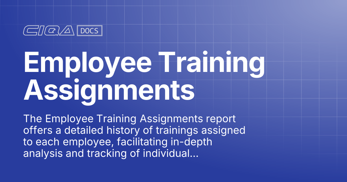 Employee Training Assignments | Help Center