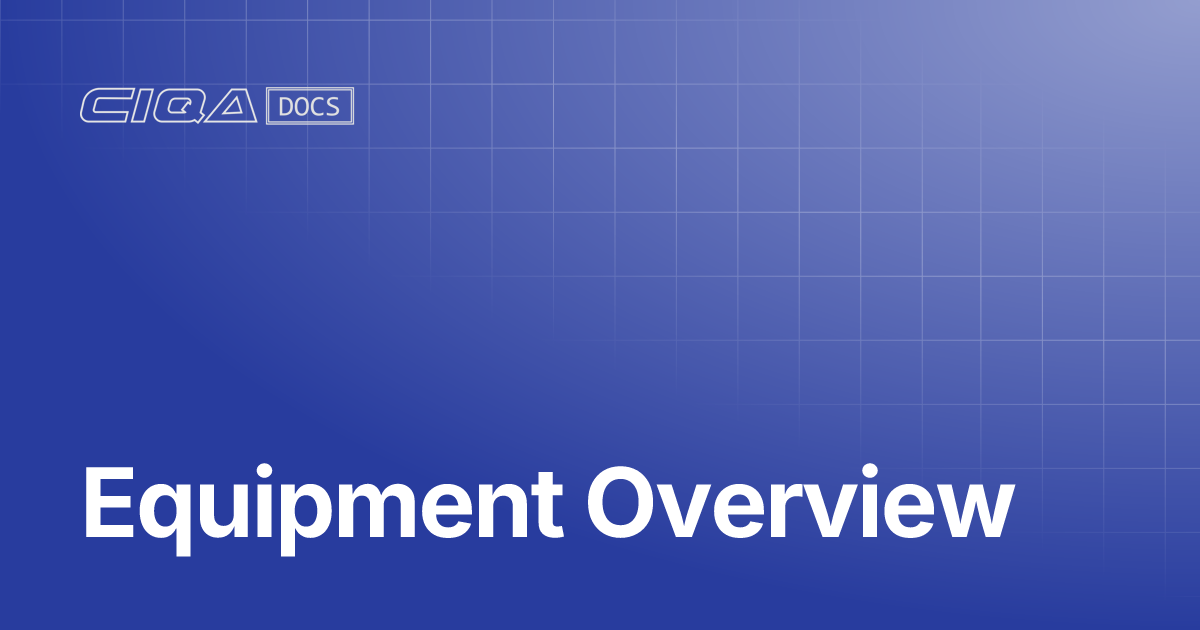 Equipment Overview | Help Center