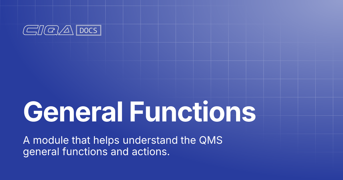 General Functions | Help Center