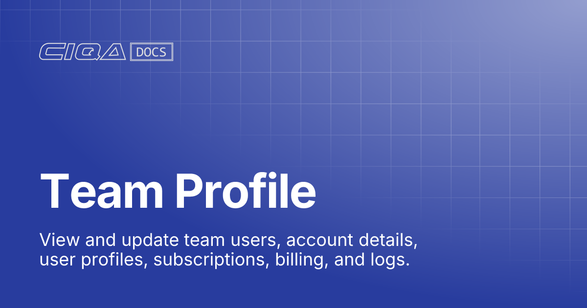 Team Profile | Help Center