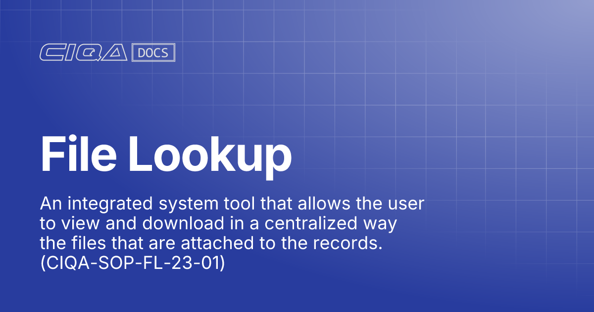 File Lookup | Help Center