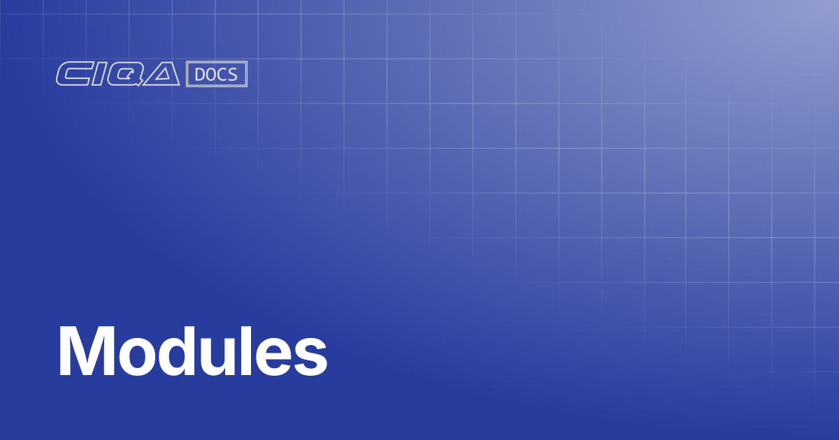 Modules | Help Center