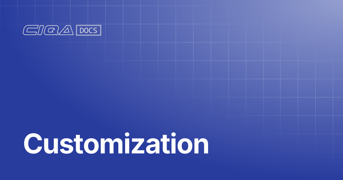 Customization | Help Center