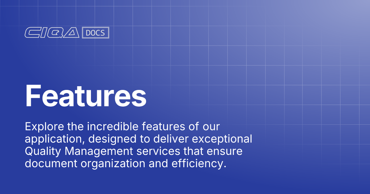 Features Help Center